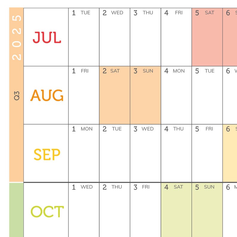 25–26 Academic Calendar. Big Wall Digital Year Planner. Year at a ...