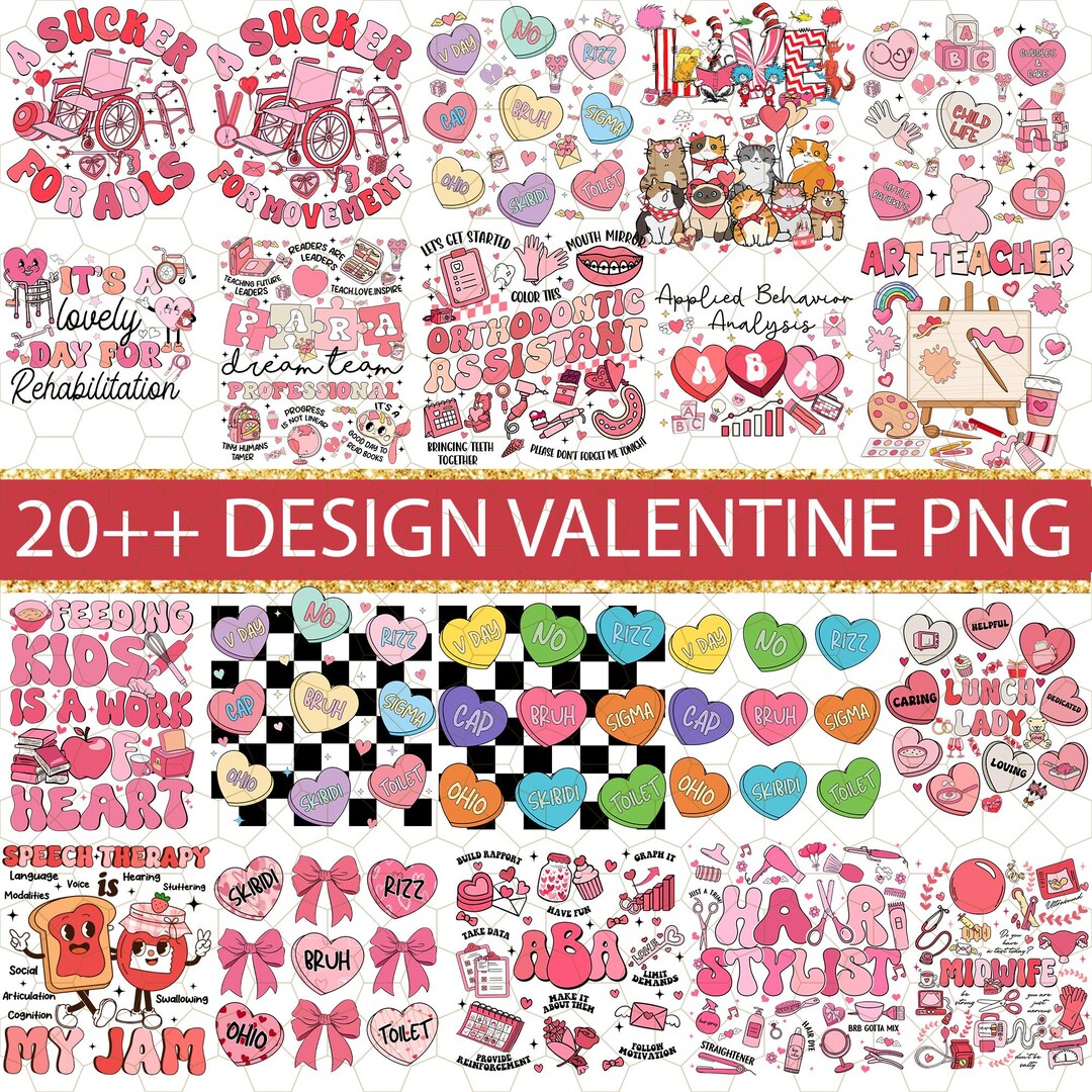 20+ Valentines Bundle Png, Valentine Mega Bundle Png, Valentine Teacher ...