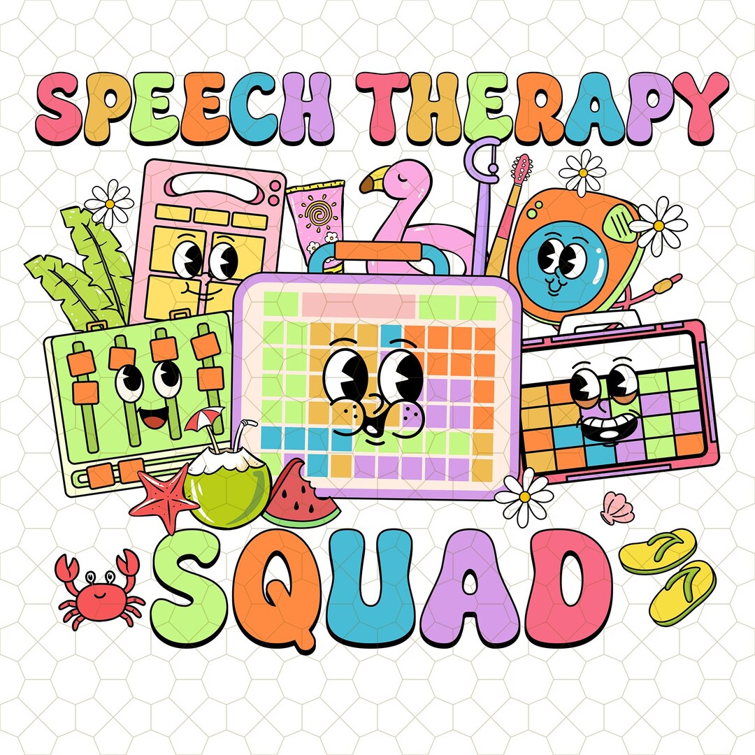 Speech Therapy Squad SLP Summer Vacation Png, SLP Summer Vacation Png ...