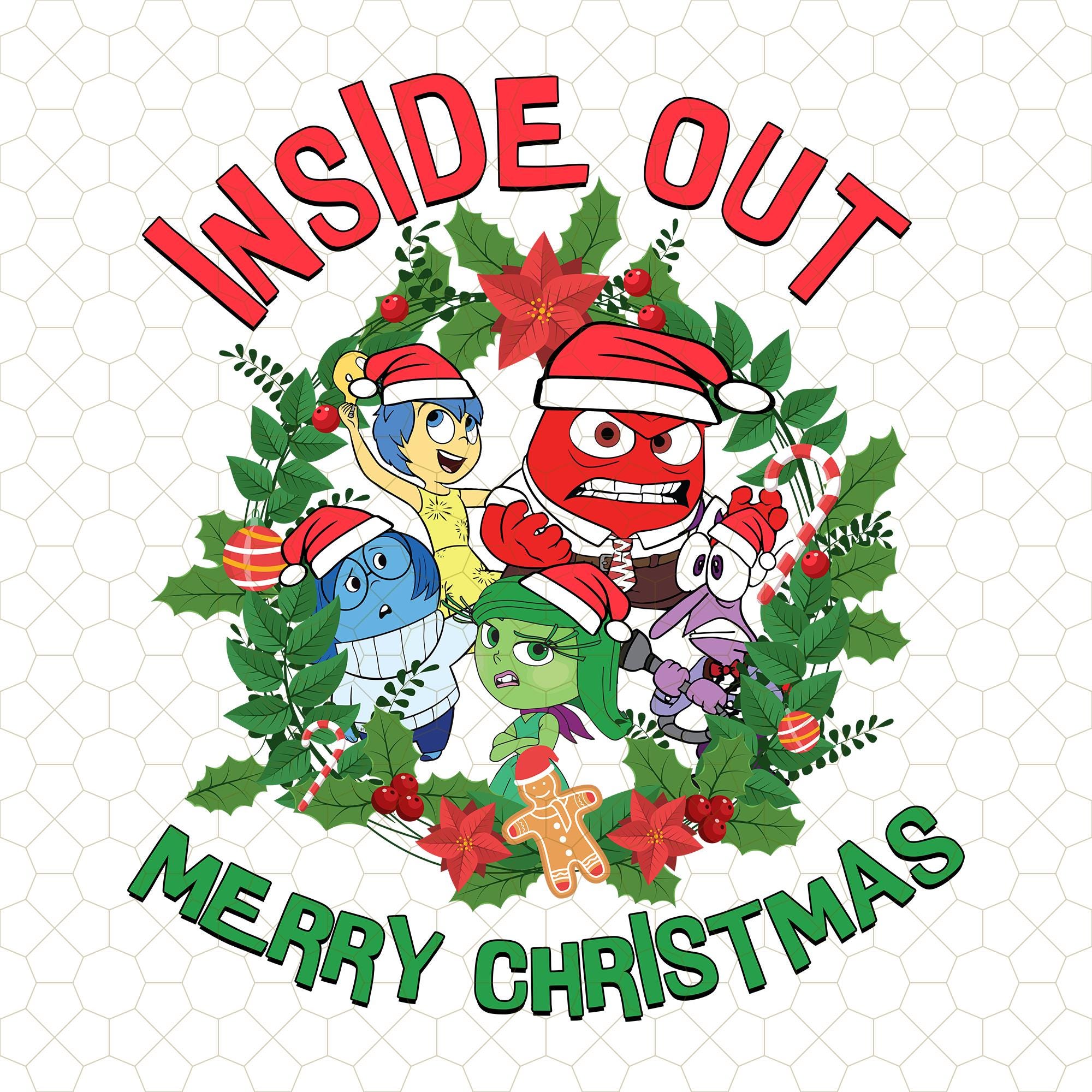 Inside Out 2 Characters Christmas Png, Cartoon Emotions Friends Png ...