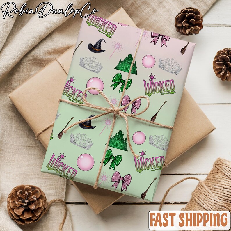 Wick.ed Musical Wrapping Paper, Wicked Christmas Wrapping Paper ...