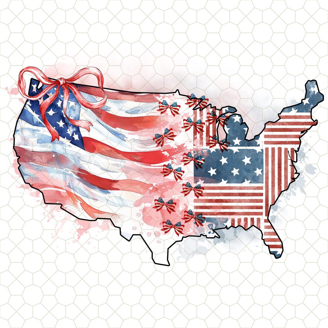 Preppy America USA Map Png, Cotteque Bow USA Map Png, Bible Verse ...