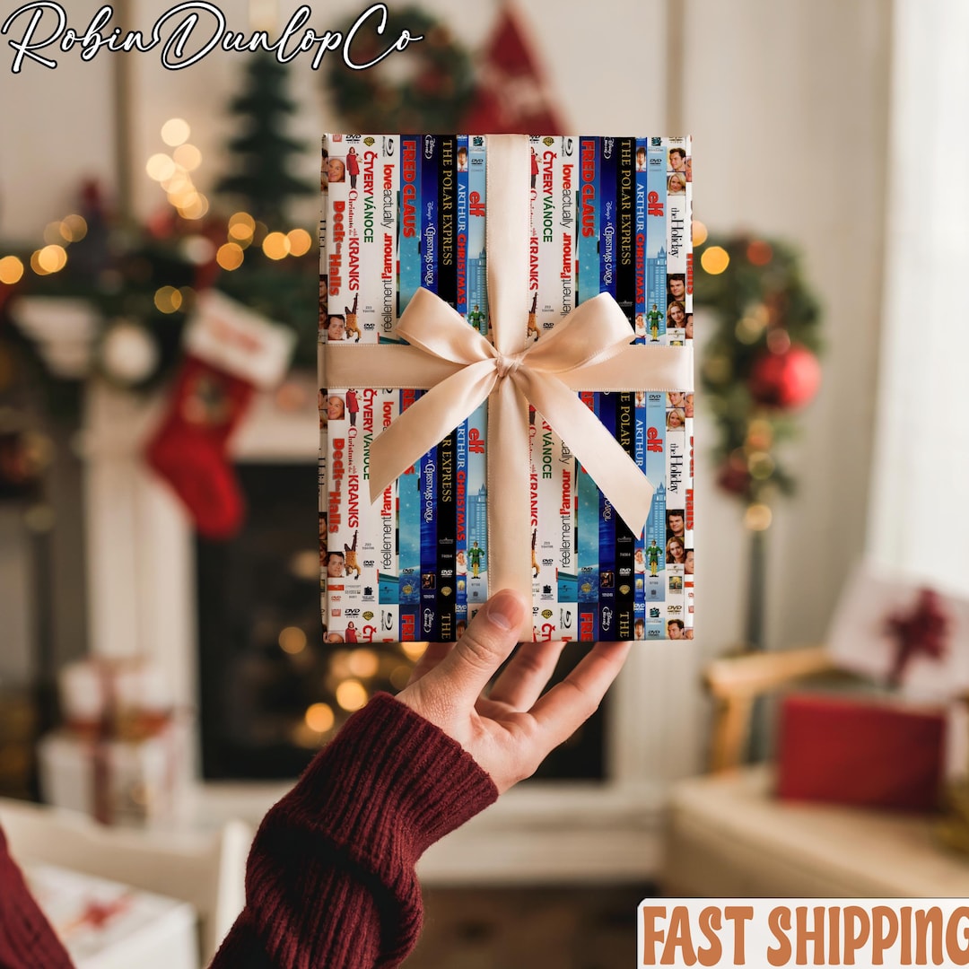 Retro Christmas Movie VHS Wrapping Paper, Retro Christmas Movie VHS ...