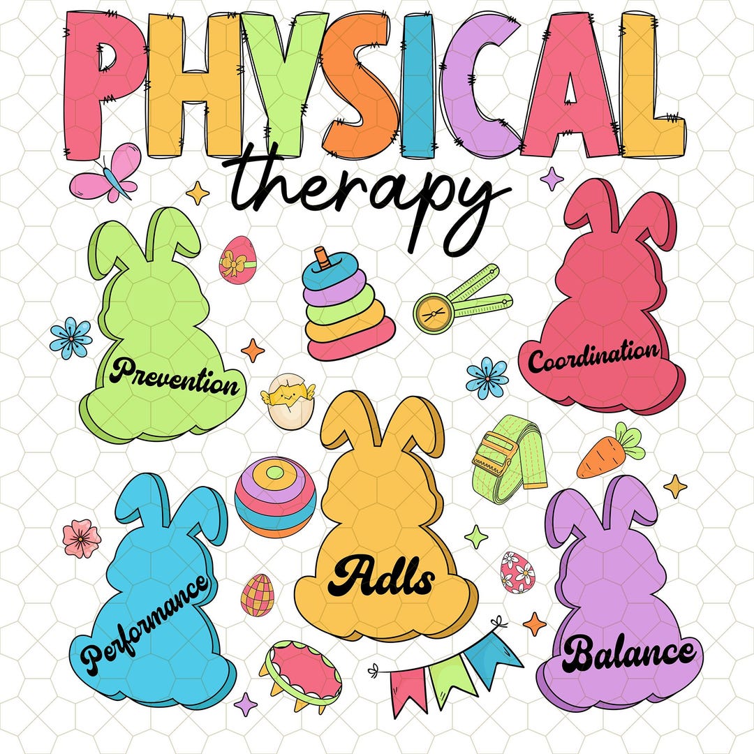 Physical Therapy Bunny PT Easter Day Png, Easter Bunny Physical Therapy ...