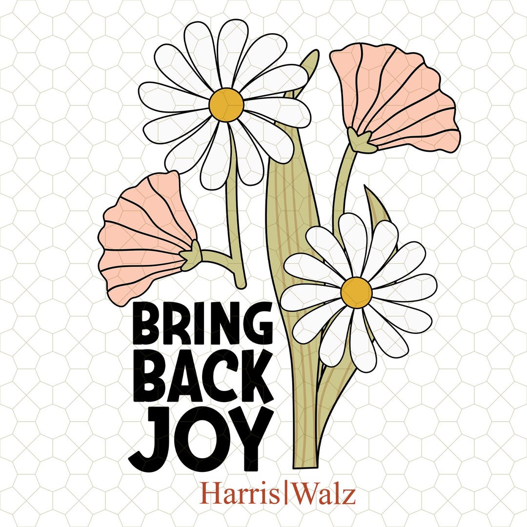 Bring Back Joy Harris Walz Png, Rainbow Harris Walz 24 Png, Kamala Tim ...