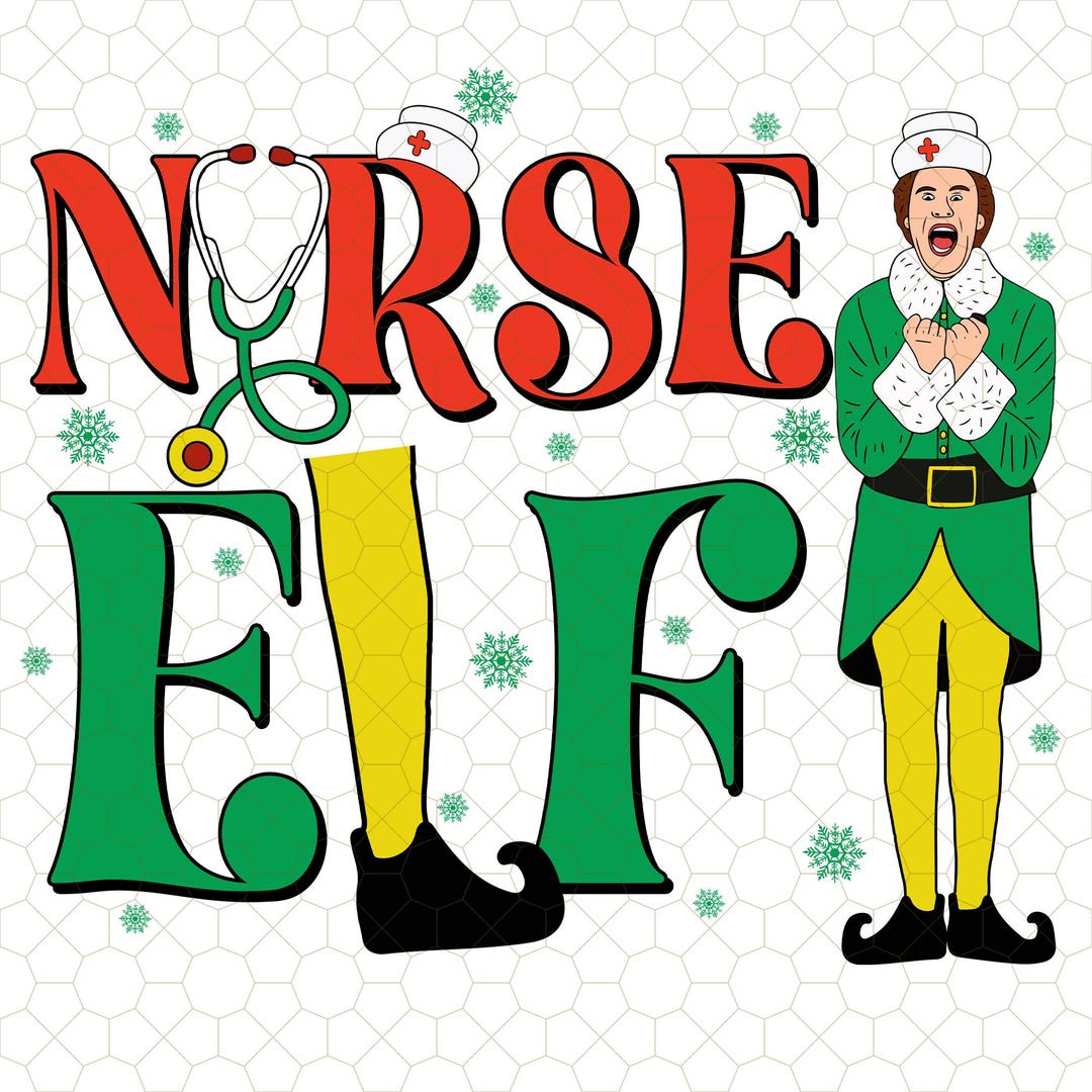 Christmas Nurse Elf PNG, Nurse Life, Christmas Elf, Nurse Elf, Nurse ...