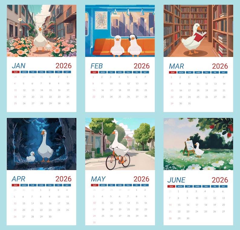 Funny Gooses Doing Things Calendar 2026, Goose Meme Calendar, Gooses ...