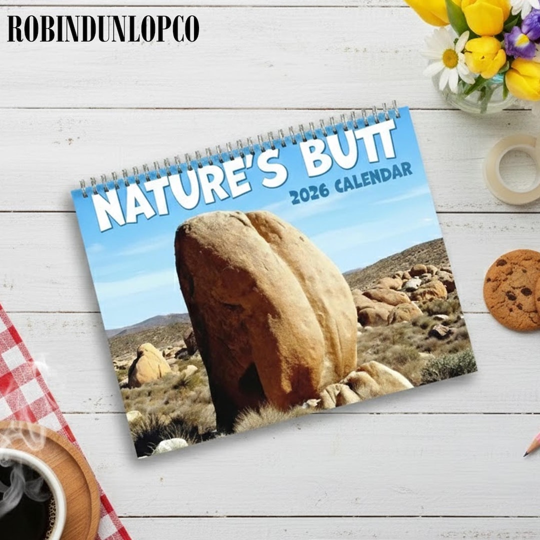 Natures Butt 2026 Calendar, Bum Calendar, Funny Butt Calendar, Gag ...