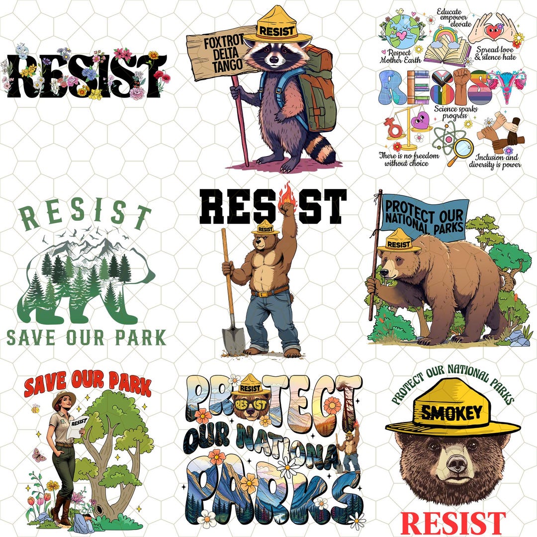 Resist Bear Bundle, Bear Resist Bundle, Environmental Activism Bundle ...