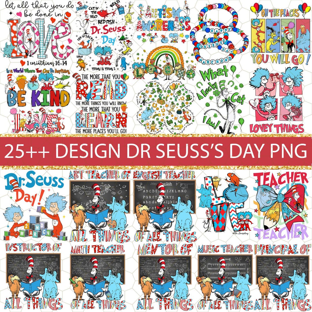 25+dr Sues.s Png Bundle, Dr.sues.s Png Sublimation, Dr.sues.s Day Png ...