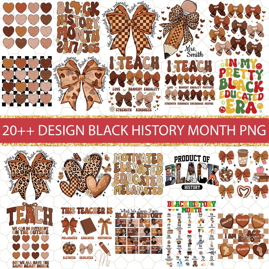 20+ Black History Month Png Bundle, Juneteenth Png Bundle, Black People ...