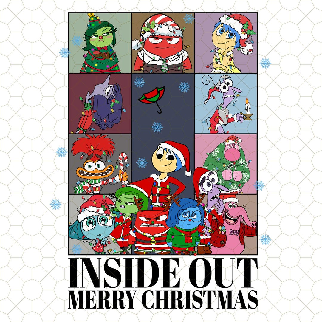 Inside Out 2 Characters Christmas Png, Cartoon Emotions Friends Png ...