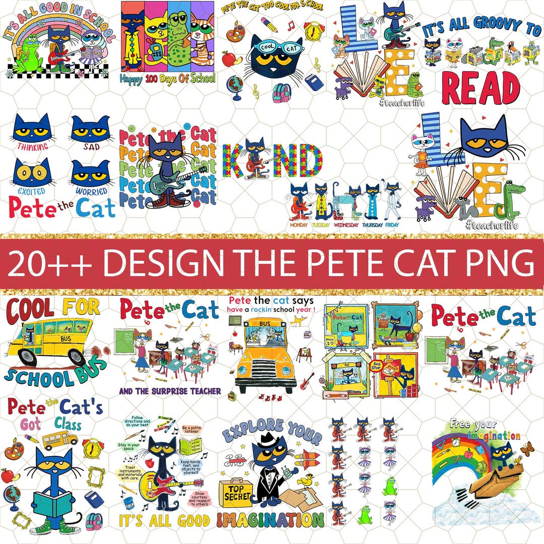 20++pete the Cat Bundle Png, Pete the Cat Making Friends and Memories ...