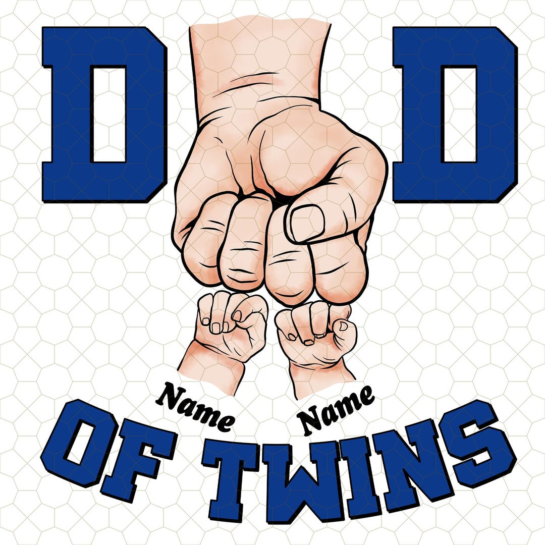 Dad of Twins Custom Kids Name Png, Custom Dad PNG, Dad of Twins Shirt ...