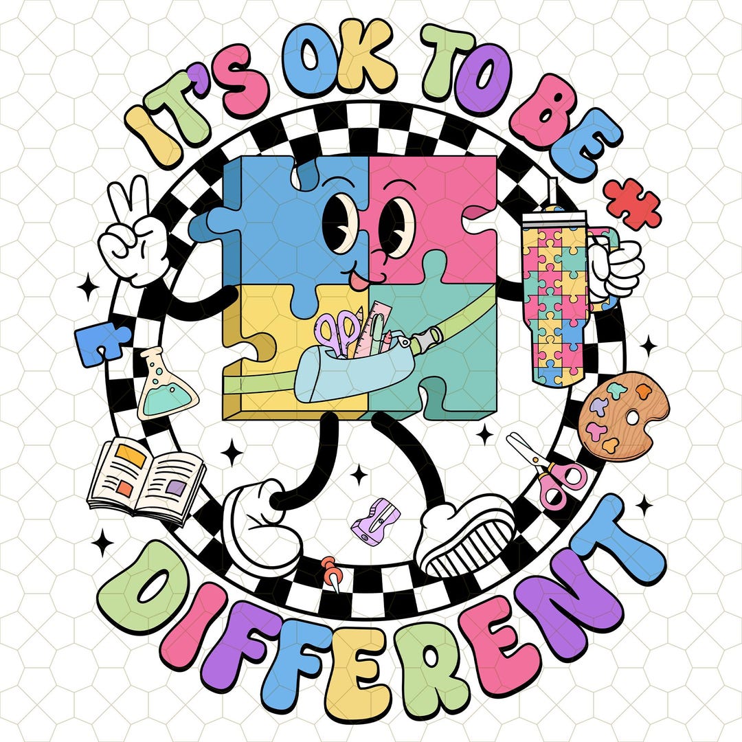 Its Ok to Be Different Autism Puzzle Png, It's Ok to Be Different Png ...