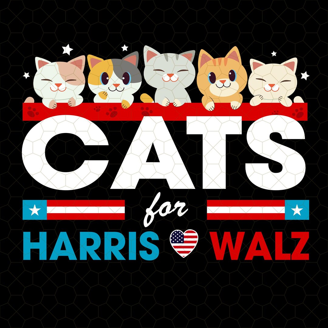 Cats for Harris Walz Png, Harris Walz Png, Cat Harris Walz Png, Harris ...