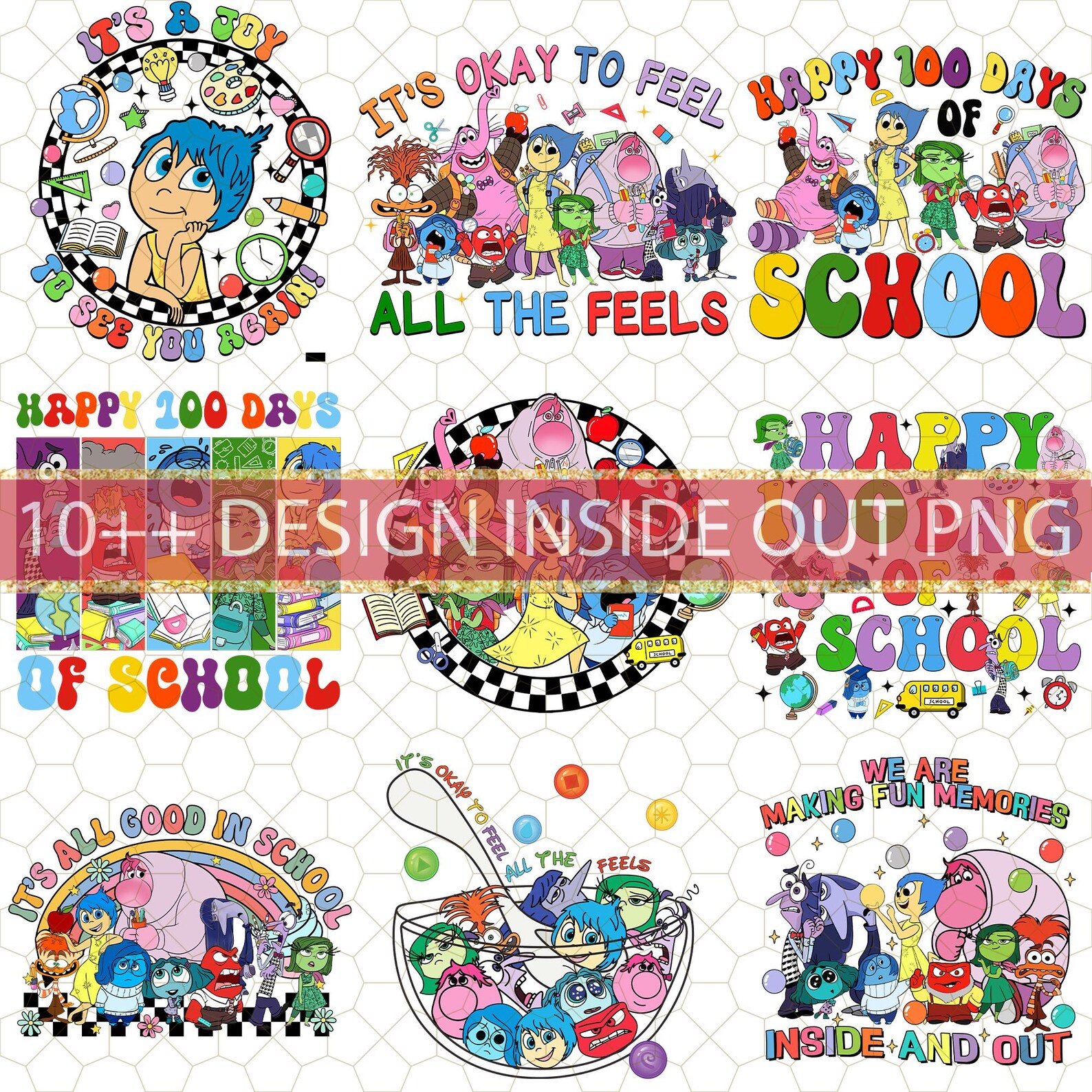 10++bundle Inside Out Emotions Characters Png, Inside Out 2 Character ...