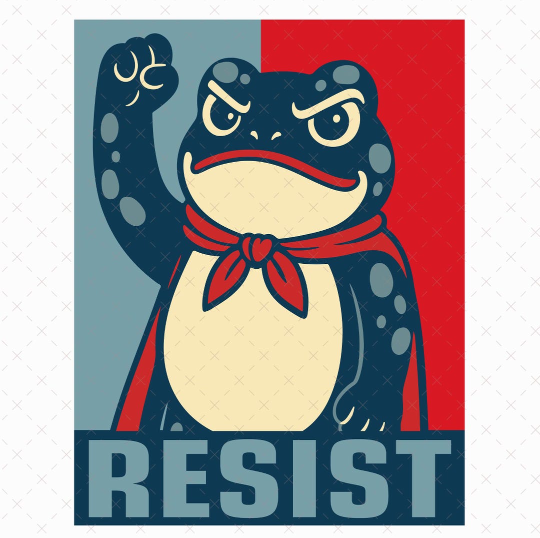 Portland Frog Protest Png, Anti ICE Png, Anti Fascism Png, Anti Trump ...