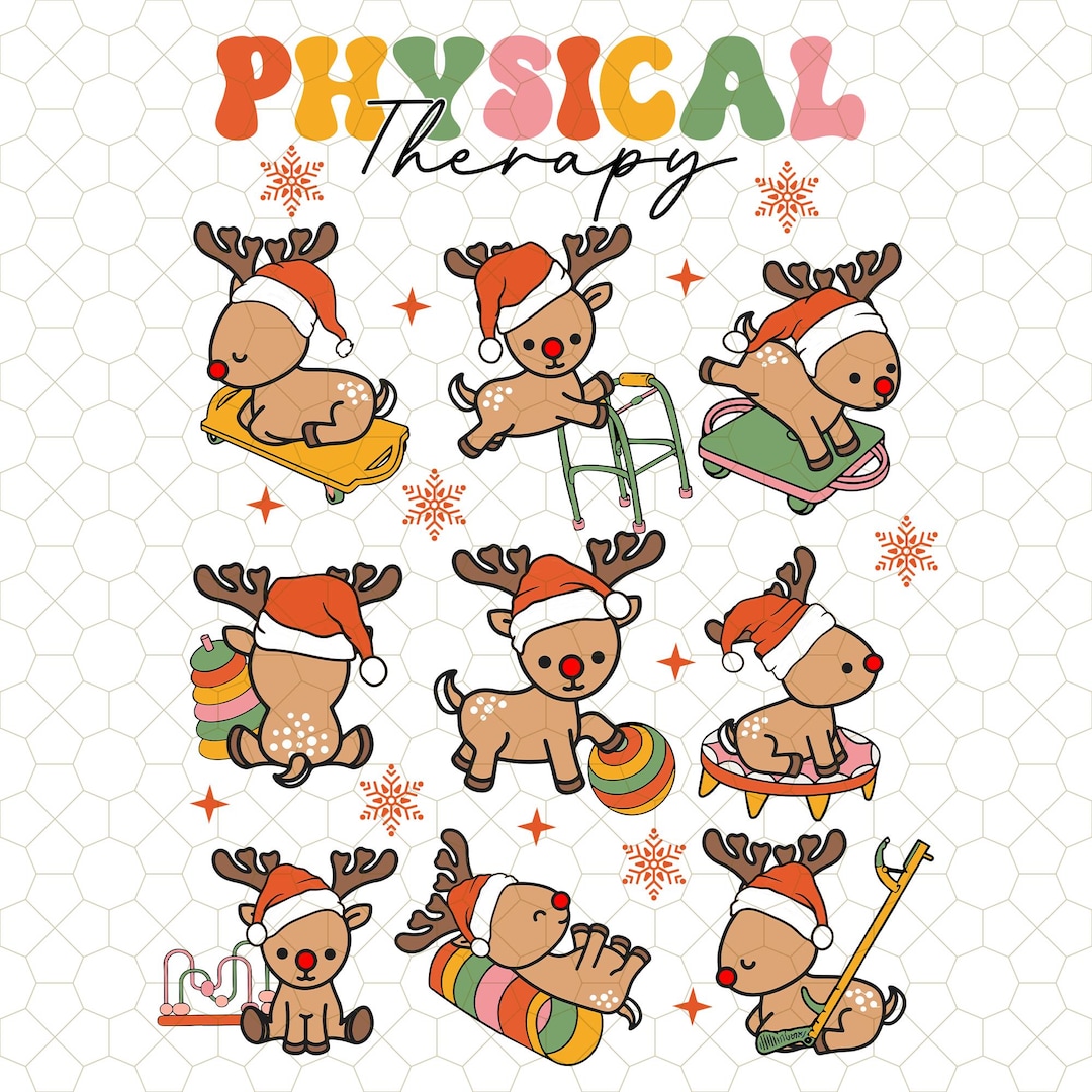 Christmas Physical Therapy Reindeer Png, Physical Therapist Christmas ...