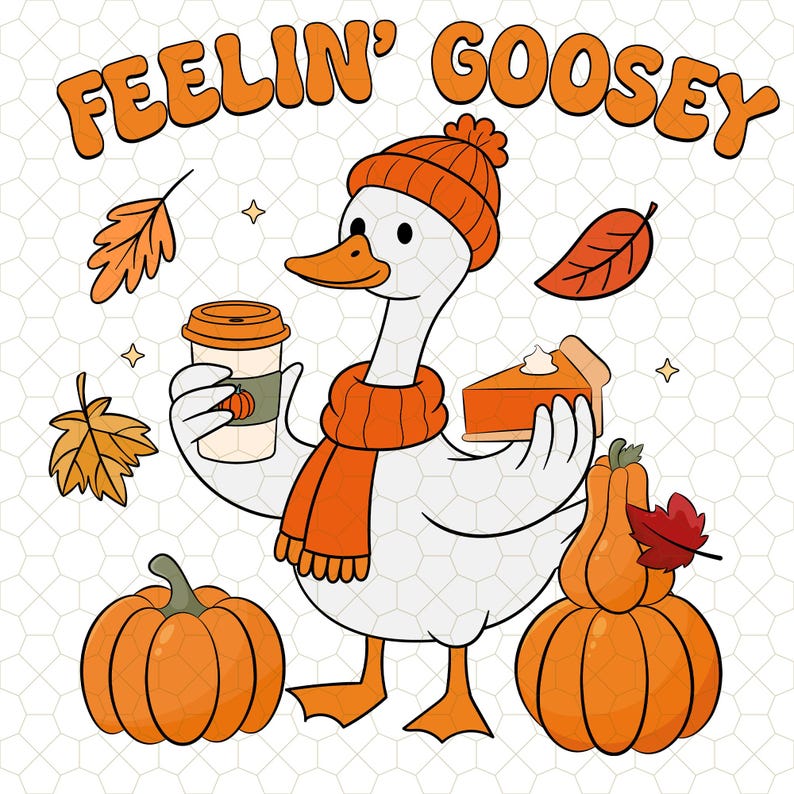 Funny Goose Fall Season Png, Fall Goose Png, Goose Png, Autumn Png ...