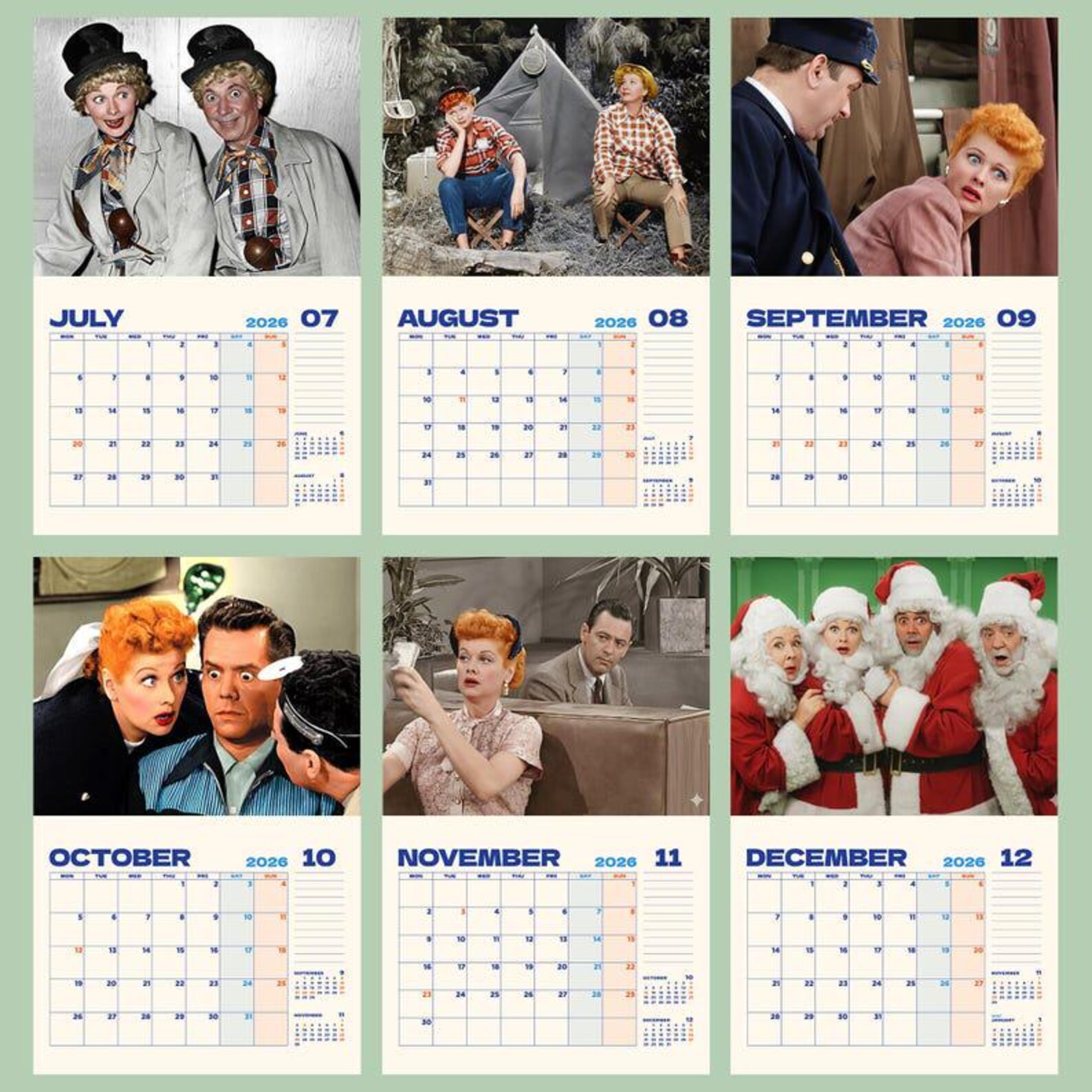 I Love Lucy 2026 Calendar, the Best Episode Design, Wall Calendar 2026 ...