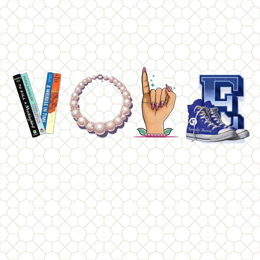 Vote for Kamala Harris Chuck and Pearls Png, Kamala Harris Png, Kamala ...