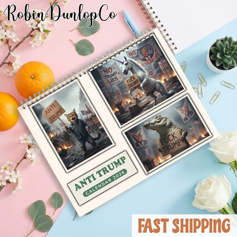 Anti Trump Animal 2026 Calendar, MAGA Monthly Wall Calendar - Etsy UK