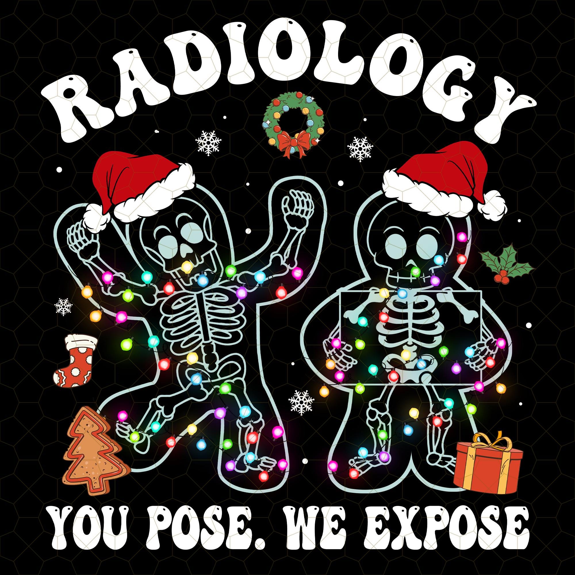 Christmas Radiology You Pose We Expose Png, Dancing Skeleton X-ray Rad ...
