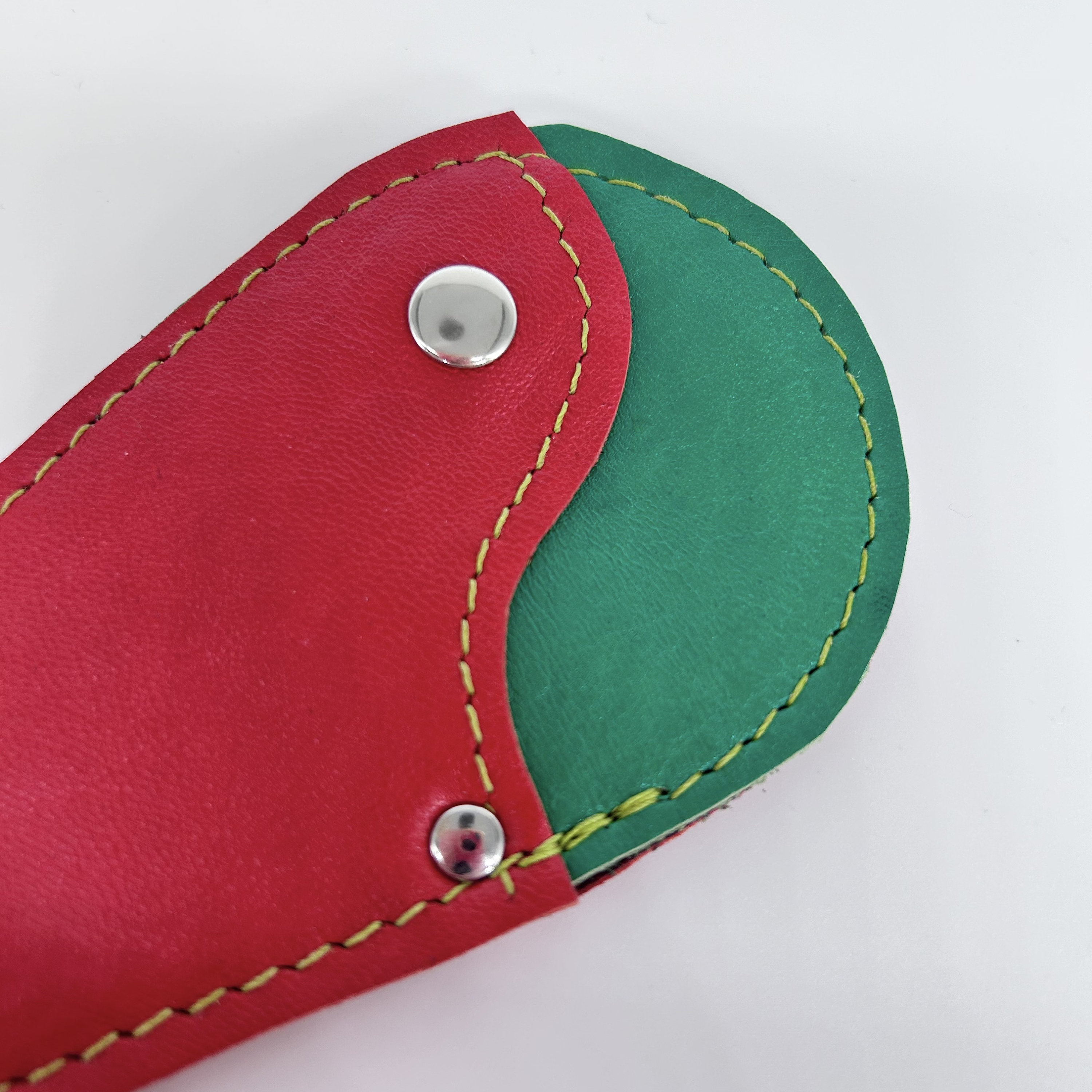 Leather Scissor Case Scissor Keeper, Small Scissor Case, Red and Green ...