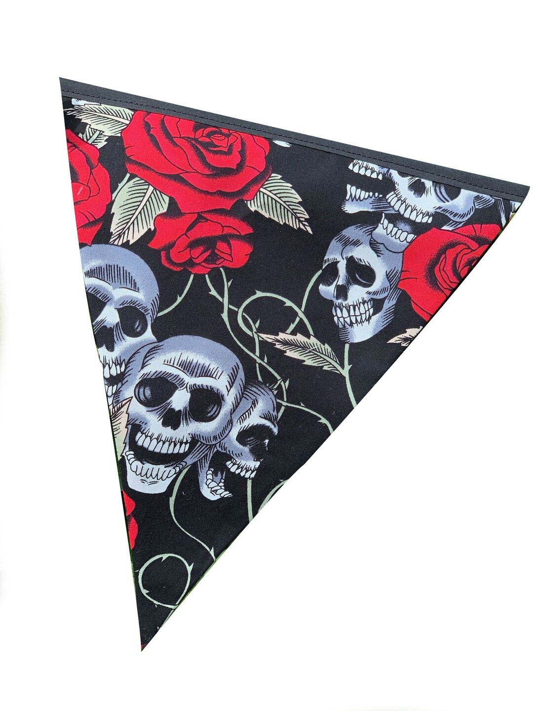 Skull Bunting, Roses Banner, Skull Garland, Polka Dot With Black Bias ...