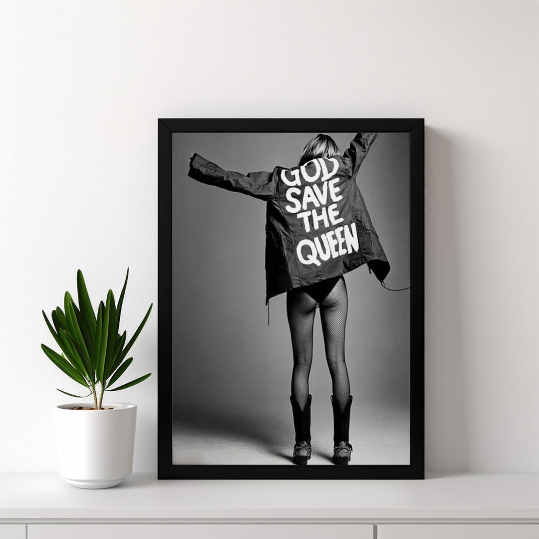 Kate Moss God Save the Queen Poster-kate Moss Print-fashion Wall Art ...