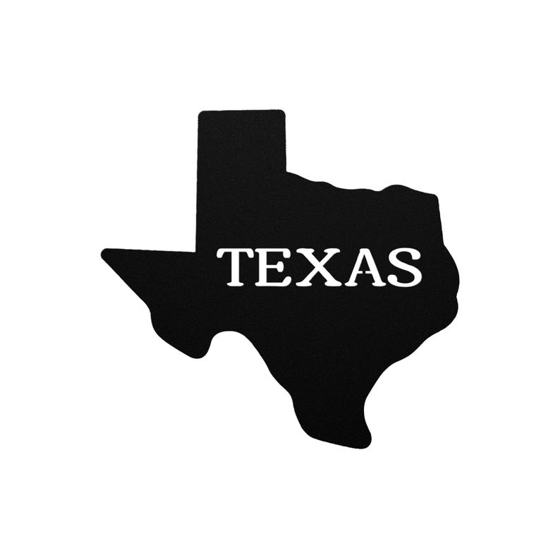 Texas State Metal Wall Art - Etsy