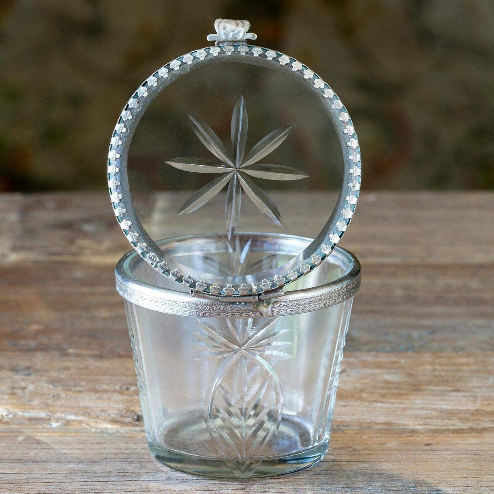 Small 3.25 Vintage Style Lidded Cut Glass Keepsake Box - Etsy