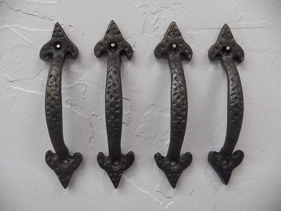 Set of 4 Drawer Pulls Handles 4.5 Inch Metal DIMPLED Antique - Etsy