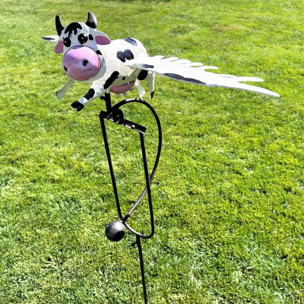 Metal Yard Art Cow - Etsy