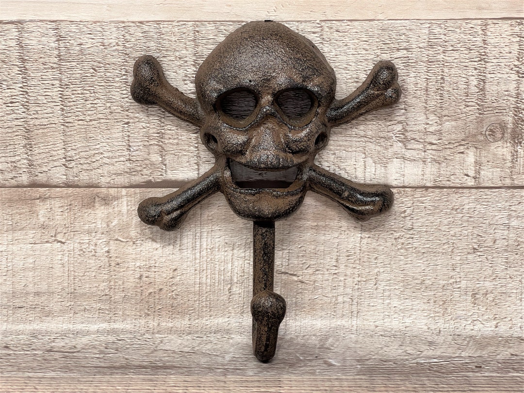 Large 6 Unique Heavy Duty Cast Iron Skull and Crossbones - Etsy