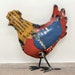 Rustic 8.5 Tall Repurposed Colorful Scrap Metal Welded Hen Rooster ...