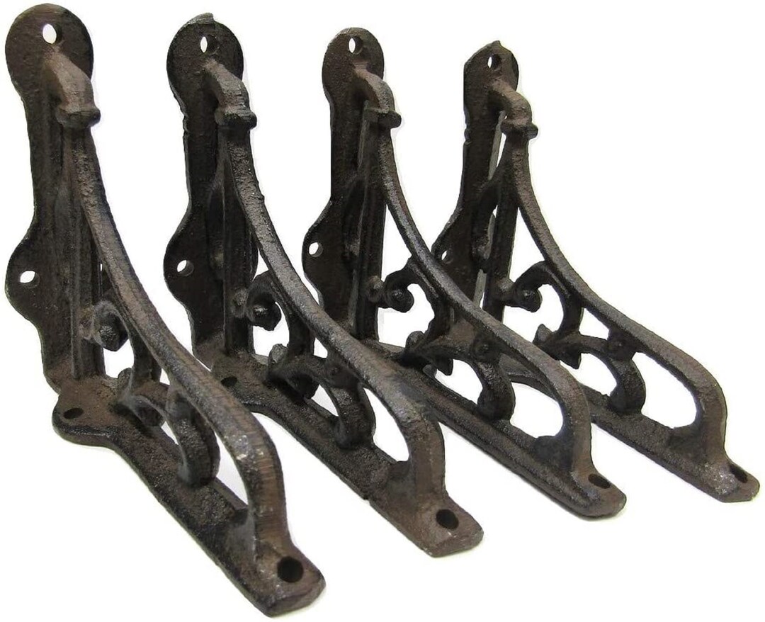 Set of 2 or 4 Antique Style Rustic Cast Iron Very Small 3.5 X 4 ...