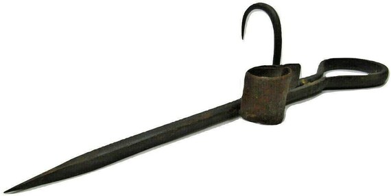 Wrought Iron Sticking Tommy Miners Candlestick Unbranded - Etsy