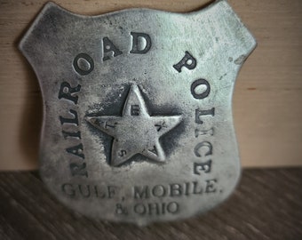 Antique Railroad Badge - Etsy