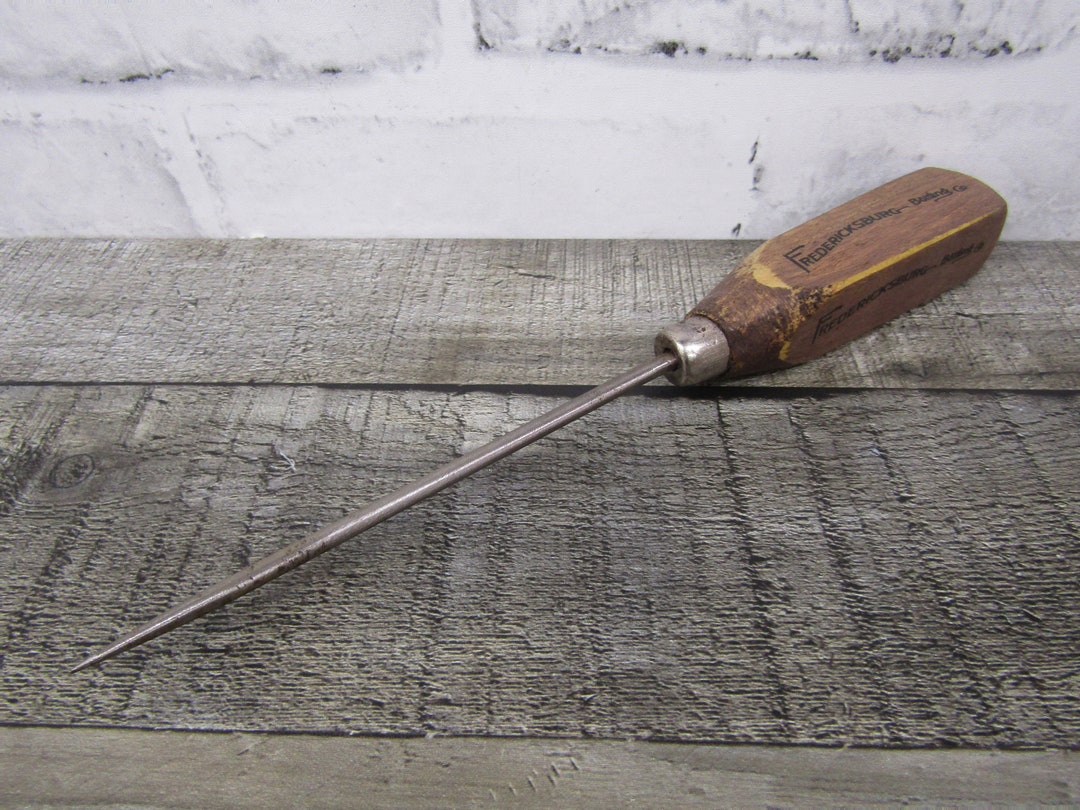 Vintage Wood Handle Ice Pick Fredricksburg Bottling Co Advertising - Etsy