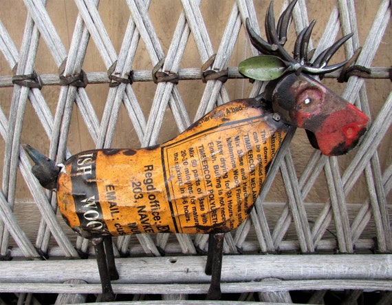 Rustic 12.5 X 10.5 Repurposed Scrap Metal Moose - Etsy