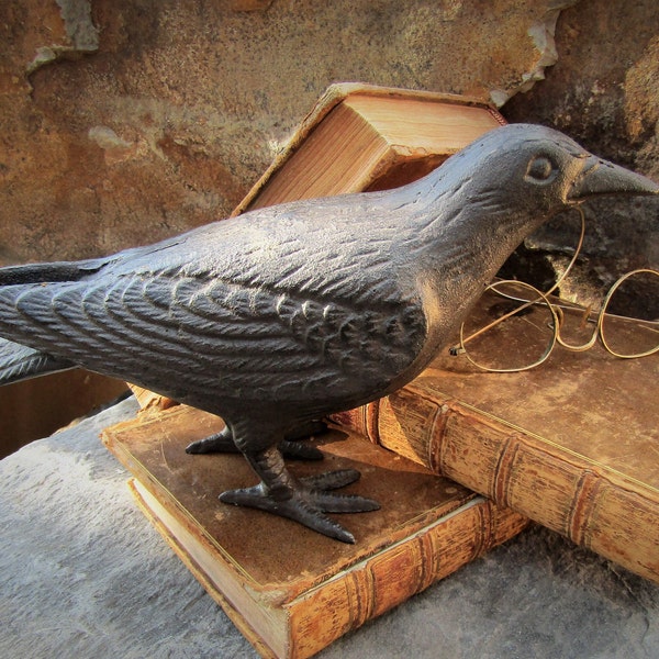 Large Cast Iron Crow - Etsy