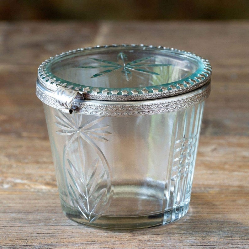 Small 3.25 Vintage Style Lidded Cut Glass Keepsake Box - Etsy