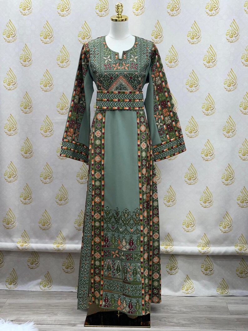 Olive Roots by Um Ehsan: Limited Edition Embroidered Custom Thoub - Etsy