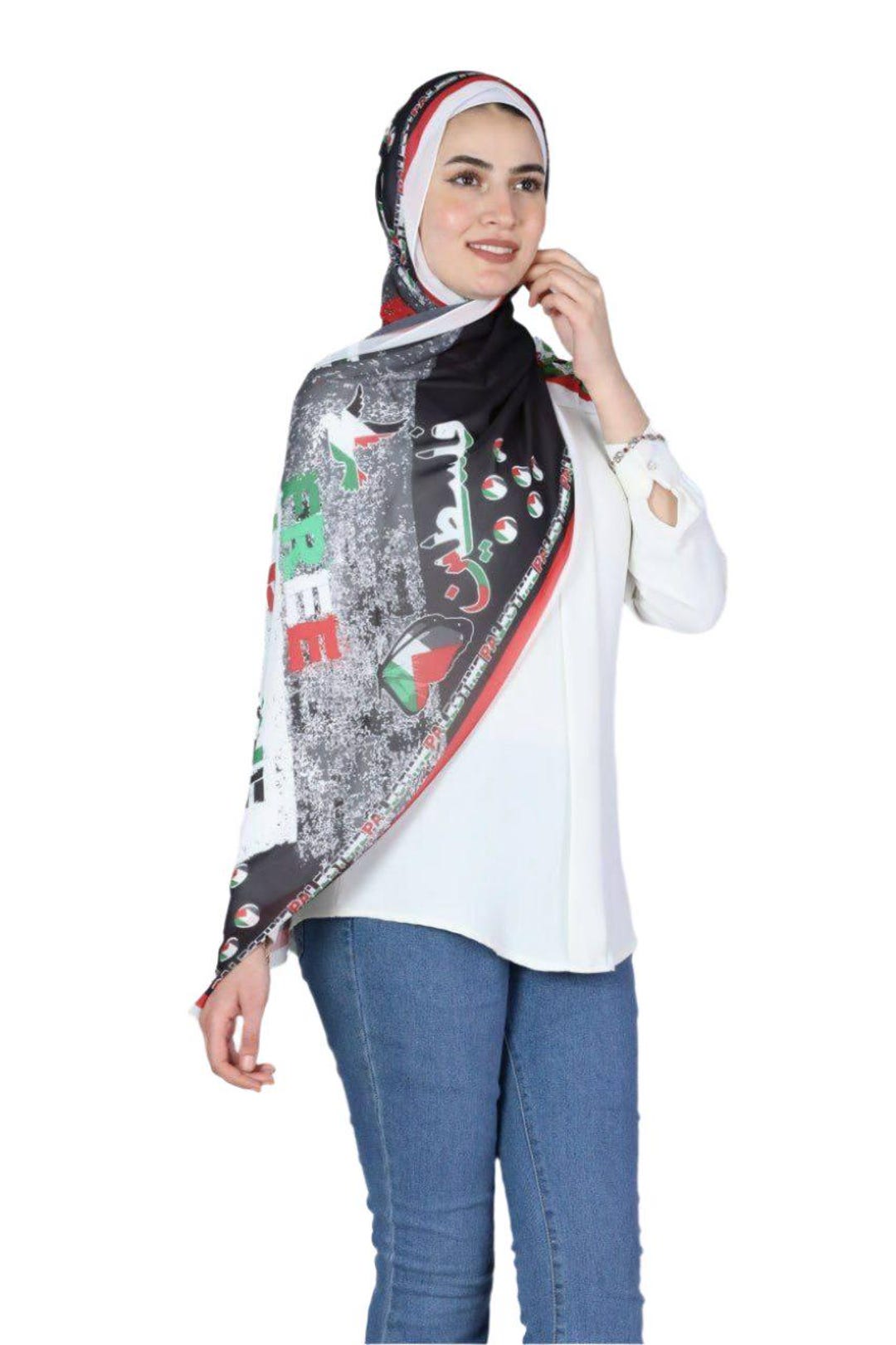 Free Palestine Hijab With Palestine Bird Design - Etsy