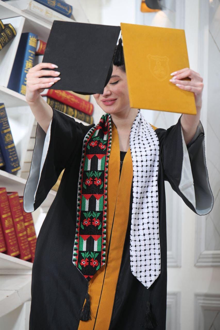 Kuffiyeh Flag Graduation Stole: Cultural Pride and Celebration - Etsy