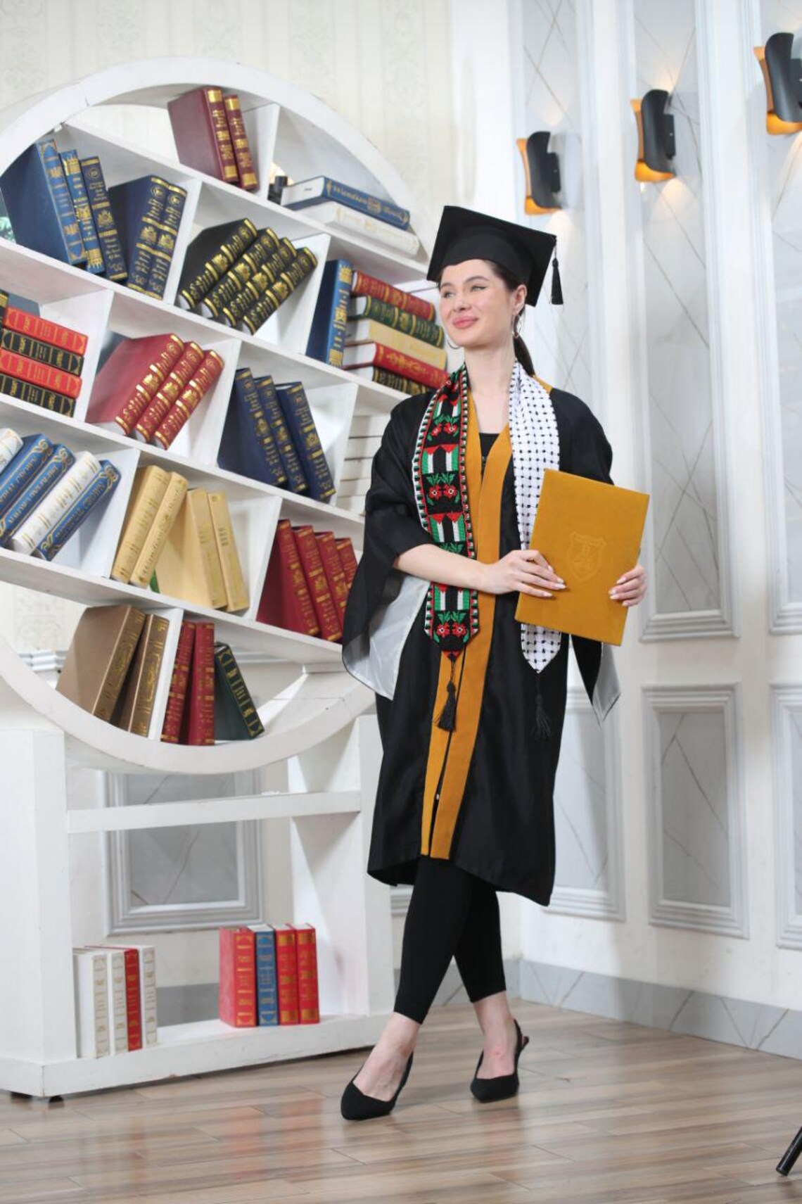 Kuffiyeh Flag Graduation Stole: Cultural Pride and Celebration - Etsy