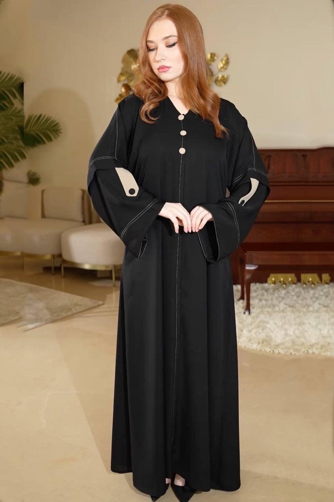 Abaya With Buttons: Modern Elegance Meets Traditional Style - Etsy