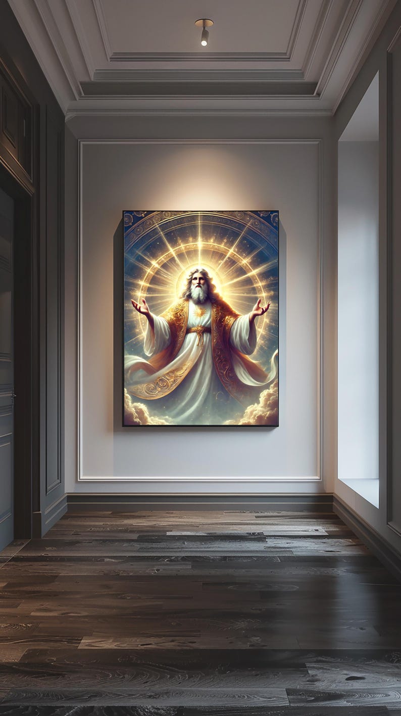 Luxurious God Art Print Christian Wall Decor High-resolution Digital ...